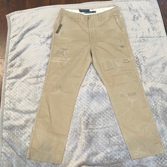 Polo Ralph Lauren | Pants | Mens Ralph Lauren Polo Relaxed Fit Bedford Paint Splatter Repaired ...
